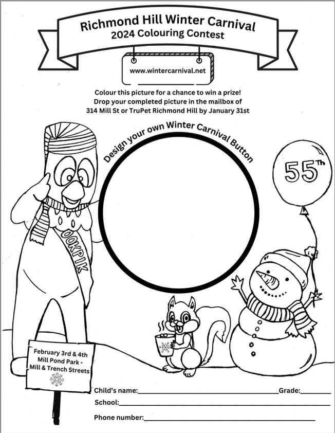 Colouring Contest – Richmond Hill Winter Carnival